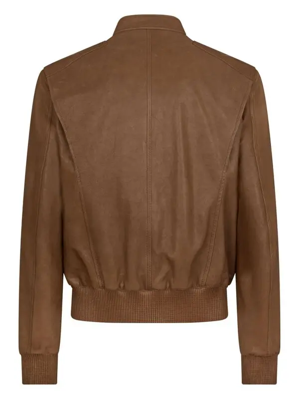 Dsquared2 Leather Zip-up Jacket