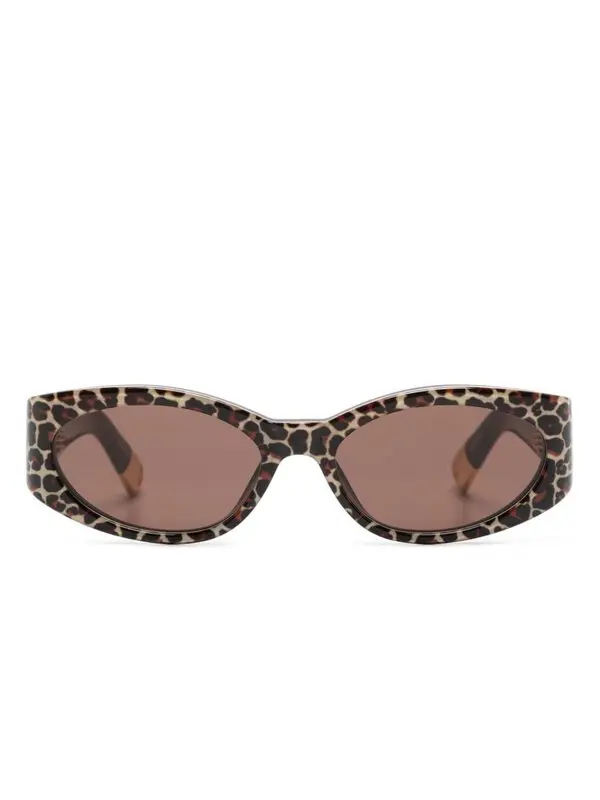 Jacquemus Les Lunettes Ovalo Sunglasses - Brown
