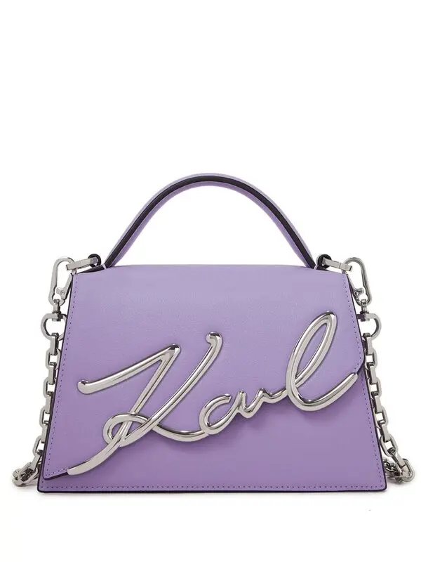 Karl Lagerfeld Signature Leather Crossbody Bag