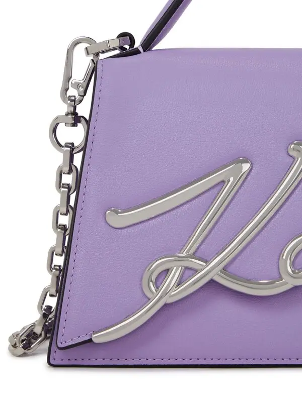 Karl Lagerfeld Signature Leather Crossbody Bag