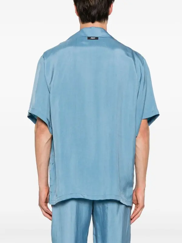 MSGM Camp-collar Satin Shirt