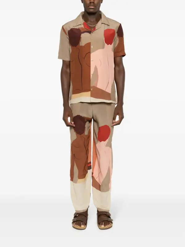 AMIR SLAMA Graphic-print Silk Shirt