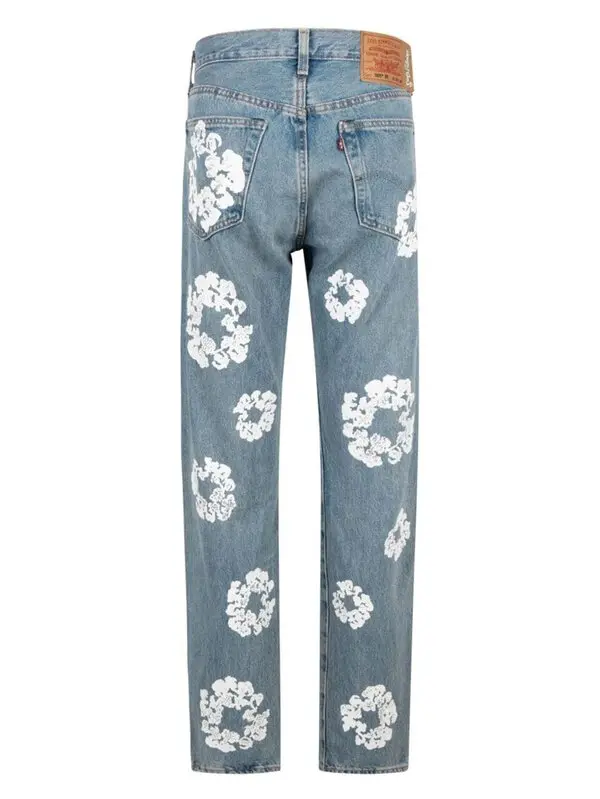 DENIM TEARS X Levi's Wreath Print Straight-leg Jeans