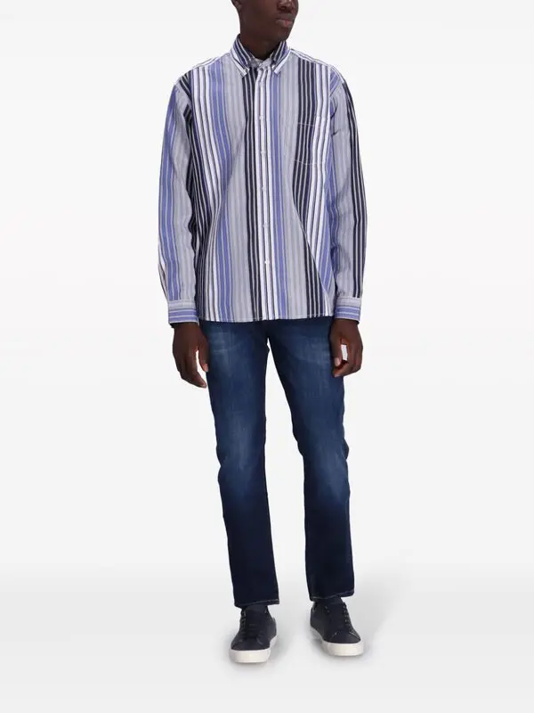 BOSS Lambey Striped Cotton Shirt