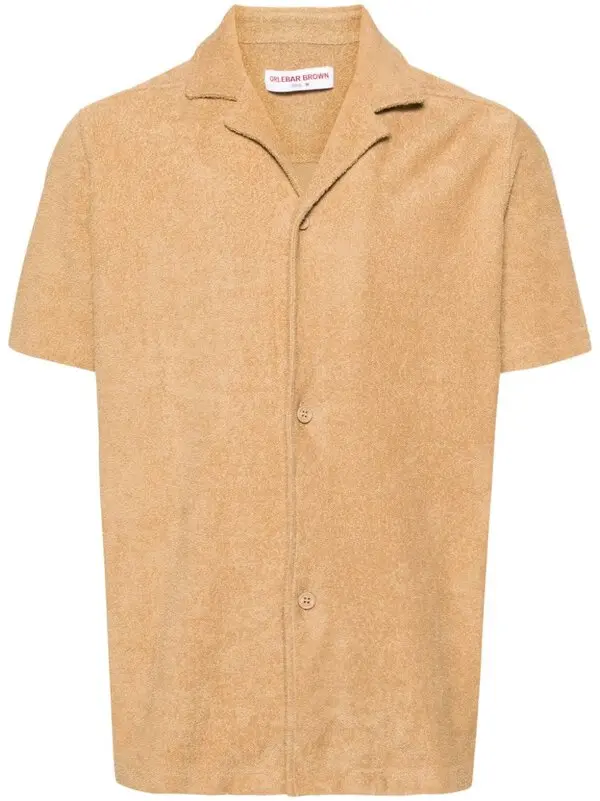 Orlebar Brown Howell Towelling-finish Shirt - Neutrals