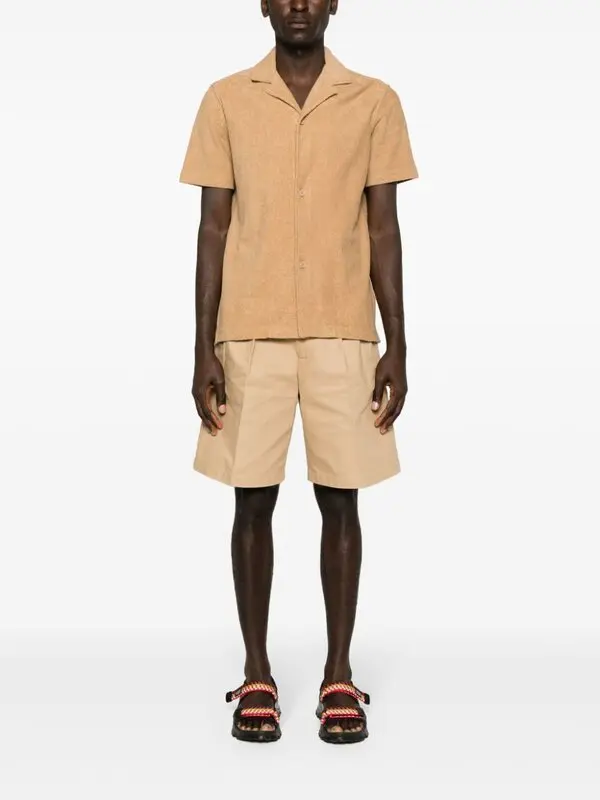 Orlebar Brown Howell Towelling-finish Shirt - Neutrals