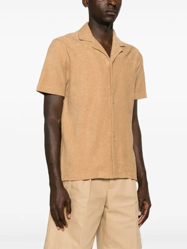 Orlebar Brown Howell Towelling-finish Shirt - Neutrals