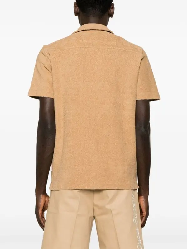 Orlebar Brown Howell Towelling-finish Shirt - Neutrals
