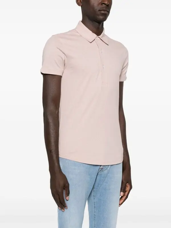 Orlebar Brown Sebastian Cotton Silk Polo Shirt - Pink