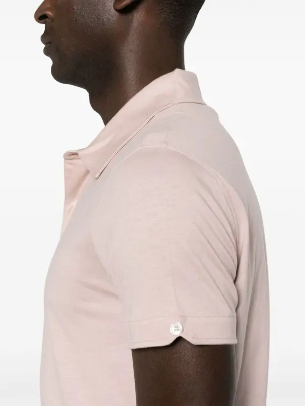 Orlebar Brown Sebastian Cotton Silk Polo Shirt - Pink