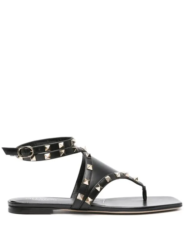 Valentino Garavani Rockstud Thong-strap Leather Sandals