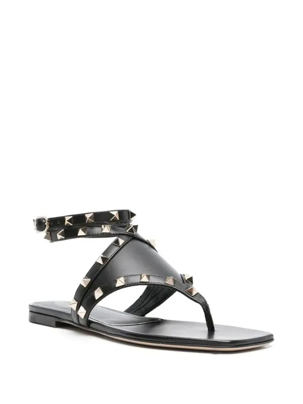 Valentino Garavani Rockstud Thong-strap Leather Sandals