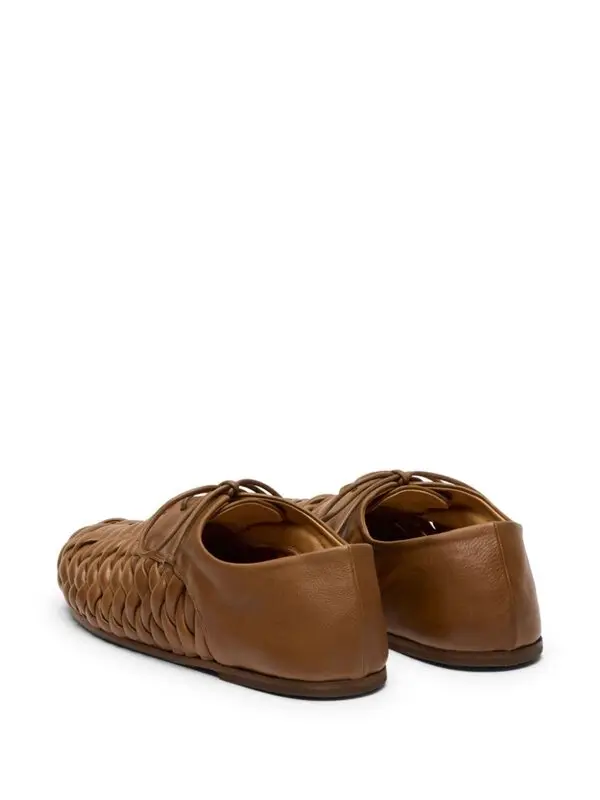 Marsèll Steccoblocco Interwoven Leather Derby Shoes - Brown