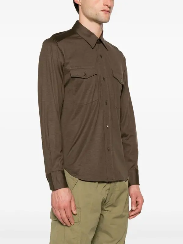 TOM FORD Mélange Button-up Shirt
