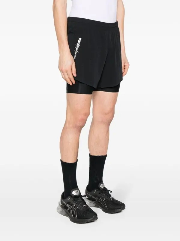 Y3 Logo-print Ripstop Running Shorts