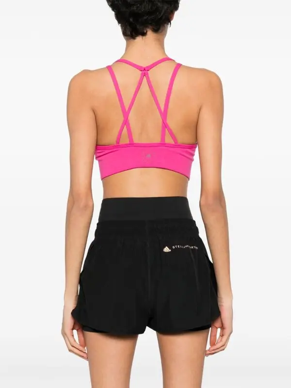 Adidas By Stella McCartney Logo-print Cut-out Top