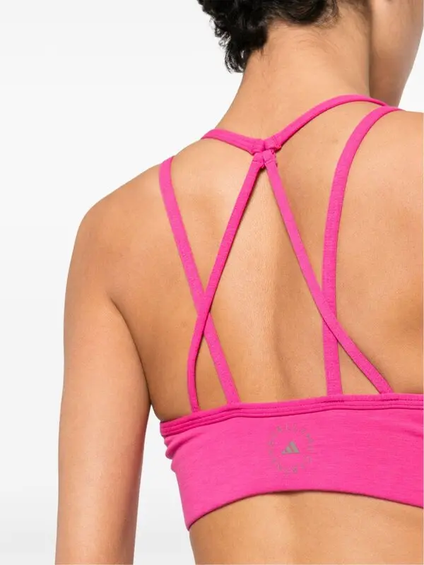 Adidas By Stella McCartney Logo-print Cut-out Top