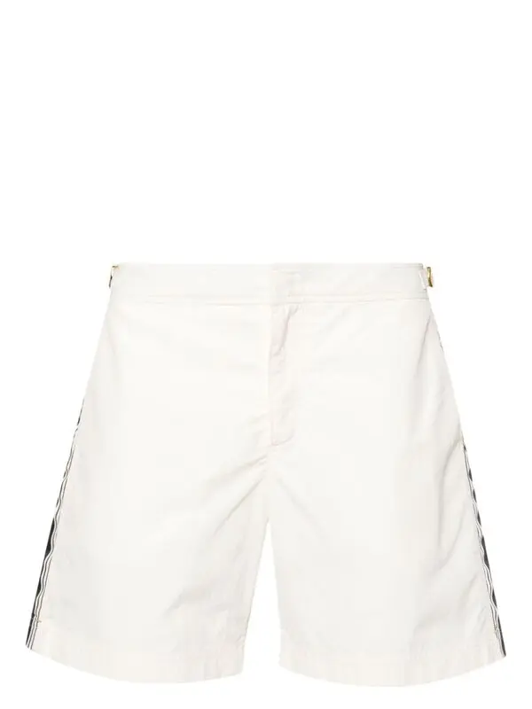 Orlebar Brown Bulldog Border Tape Swim Shorts - White