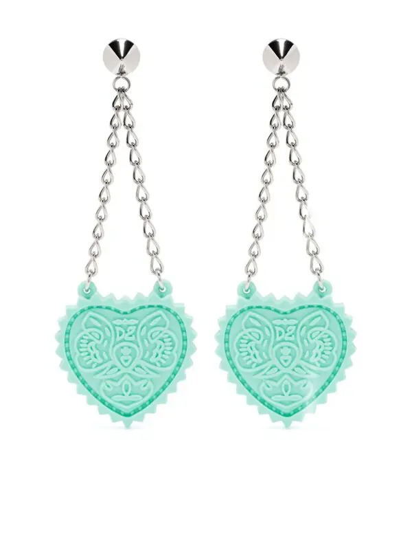 Dsquared2 Heart-pendant Earrings - Silver
