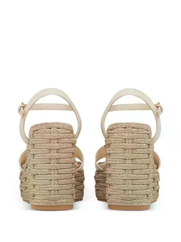 Valentino Garavani Vlogo Cut-out Wedged Espadrilles