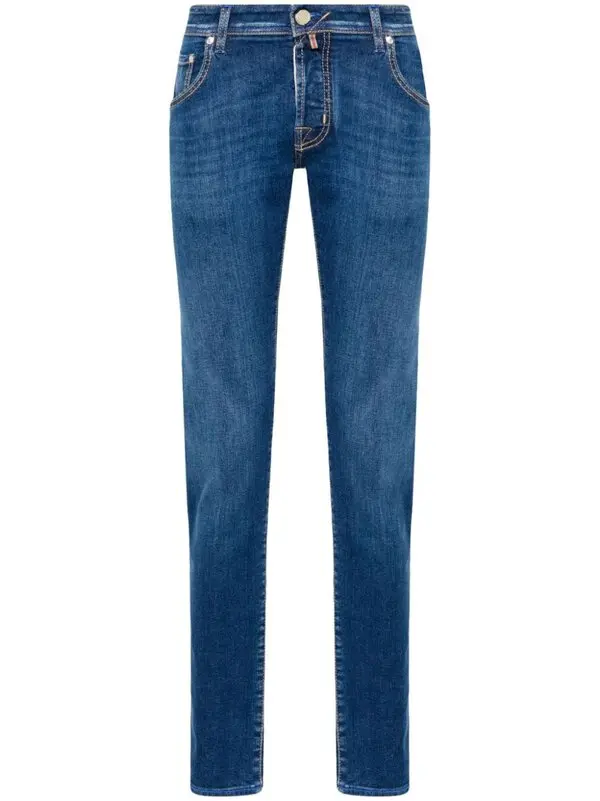Jacob Cohen Nick Mid-rise Slim-fit Jeans - Blue
