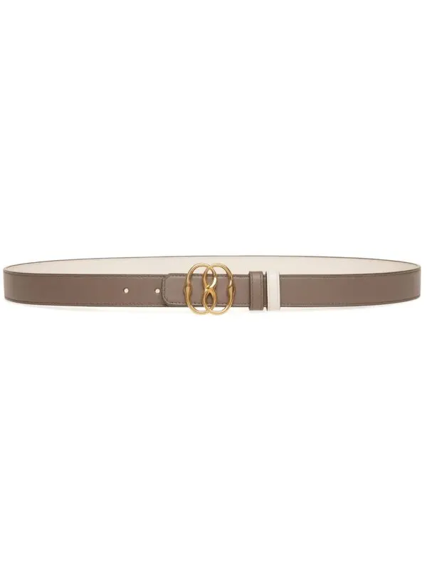 Bally Emblem Leather Belt - Brown