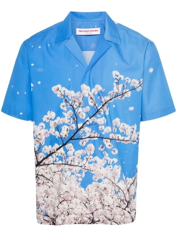 Orlebar Brown Maitan Floral-print Shirt - Blue