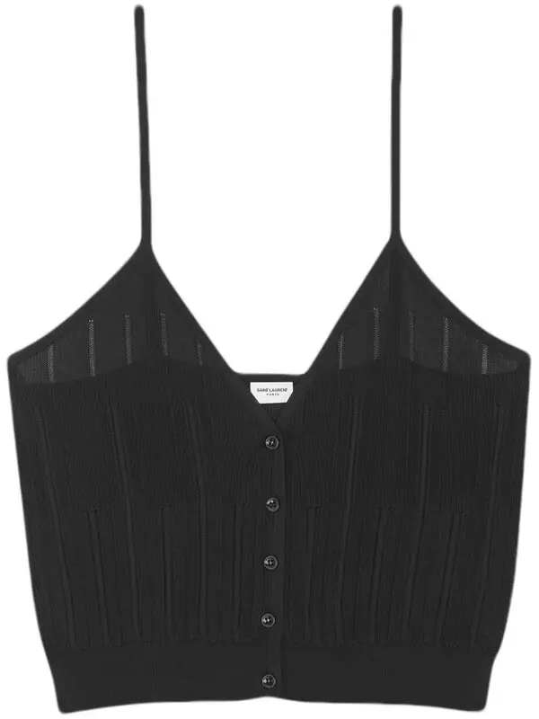 Saint Laurent Striped Knitted Tank Top