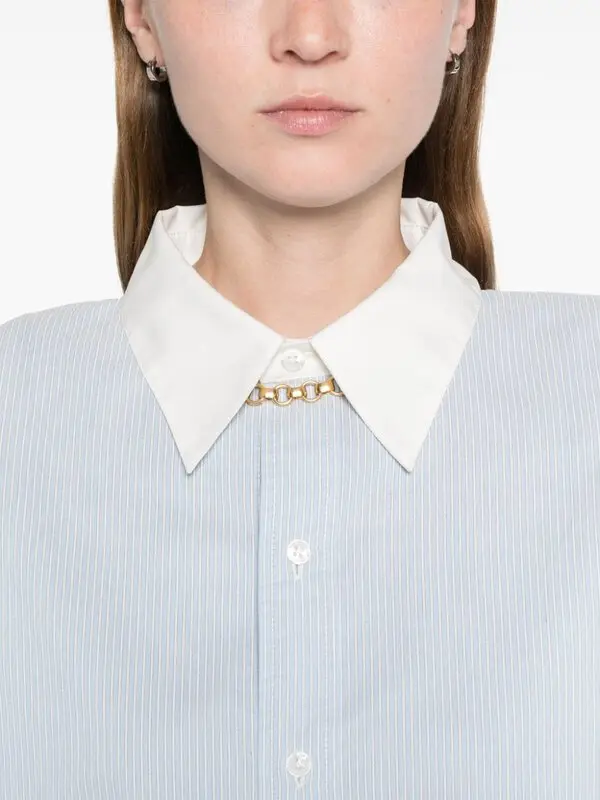 Saint Laurent Winchester Striped Shirt - Blue