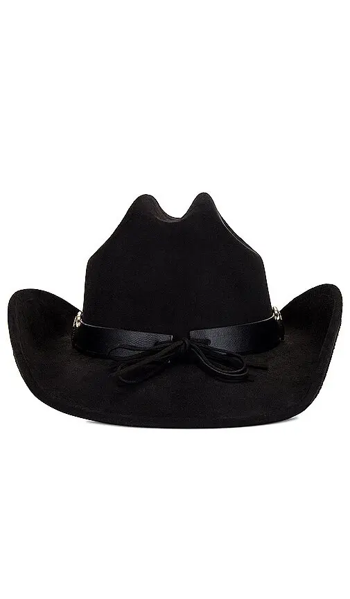 8 Other Reasons Gold Heart Cowboy Hat - Black