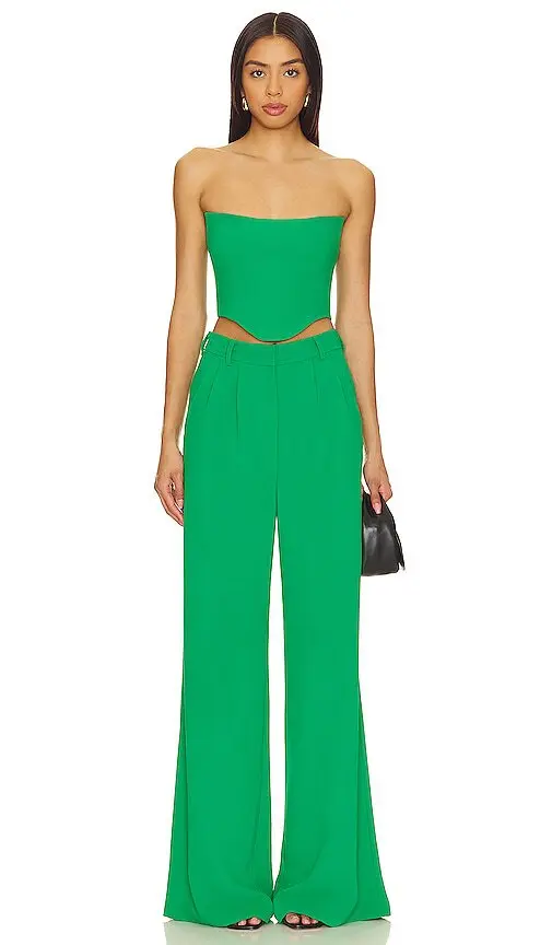 Amanda Uprichard Sabine Crop Top - Jungle