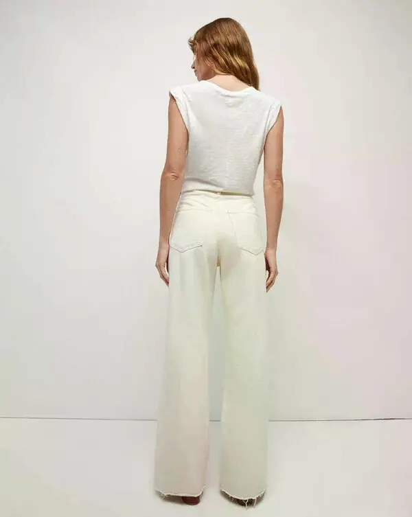 Veronica Beard Taylor Wide-leg Jean - Ecru