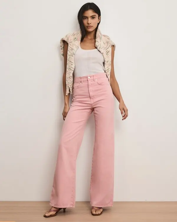 Veronica Beard Taylor Wide-leg Jean - Petal