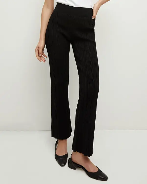Veronica Beard Massaro Rib-knit Pants