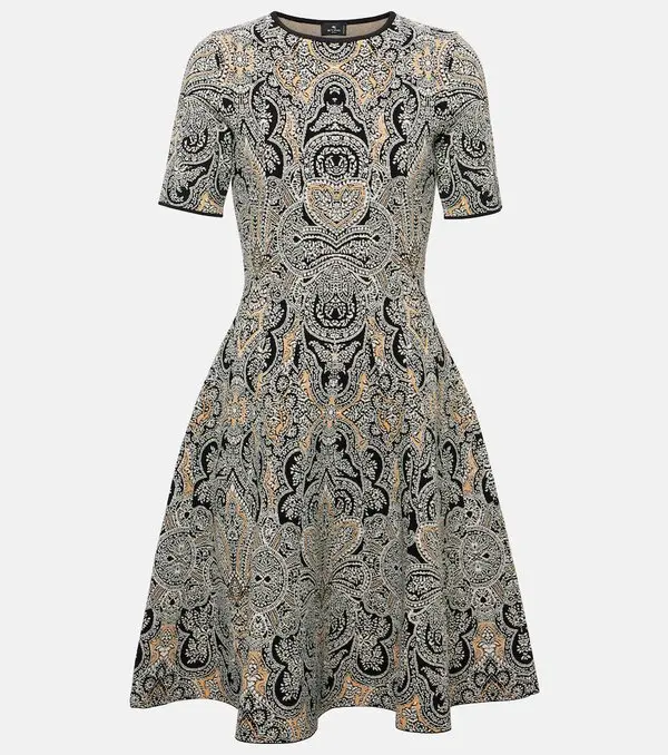 Etro Paisley Printed Minidress - Black