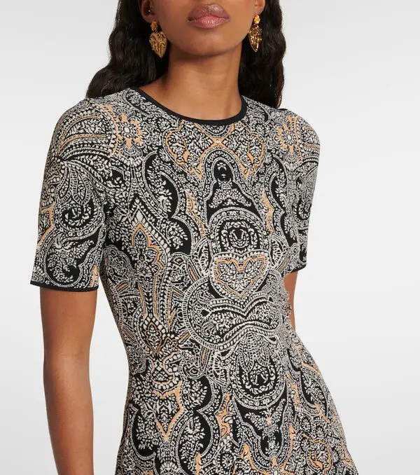Etro Paisley Printed Minidress - Black