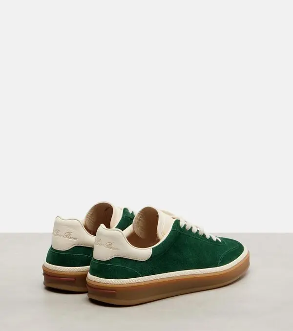 Loro Piana Tennis Walk Suede Sneakers - Green