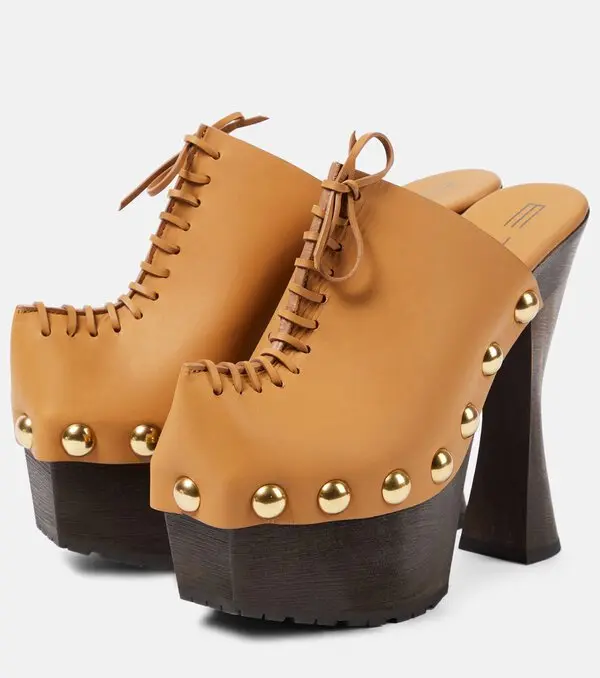 Etro Plateau 90 Leather Pumps