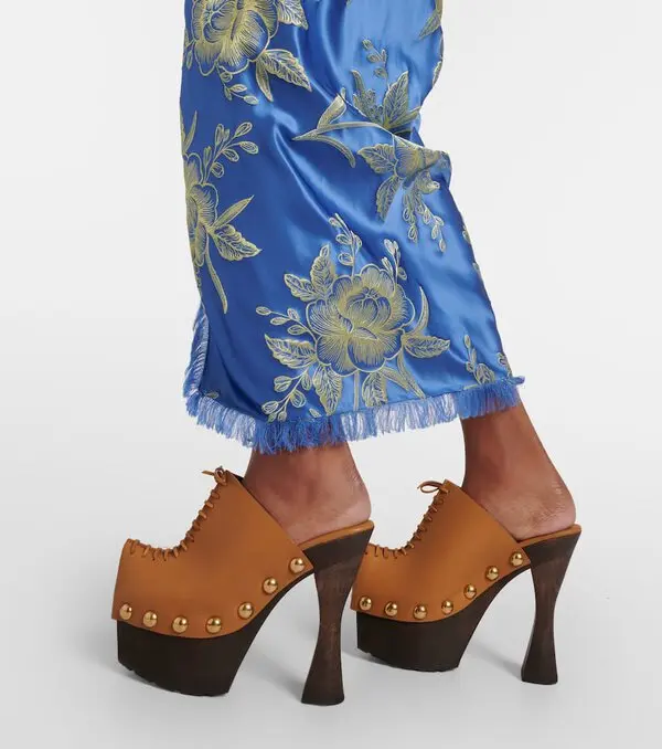 Etro Plateau 90 Leather Pumps