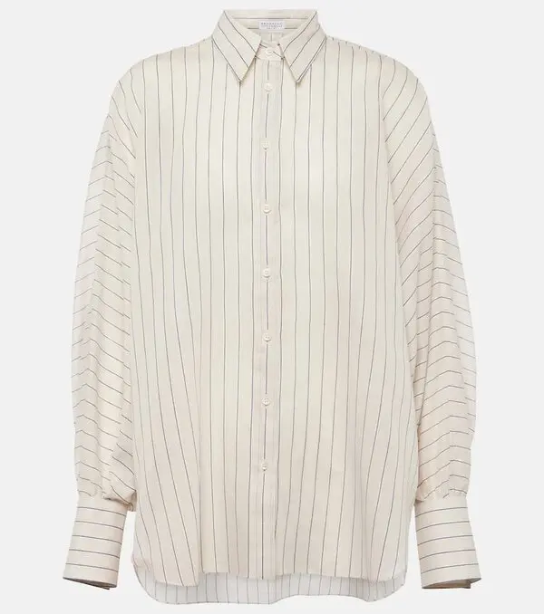 Brunello Cucinelli Cotton-blend Lamé Shirt