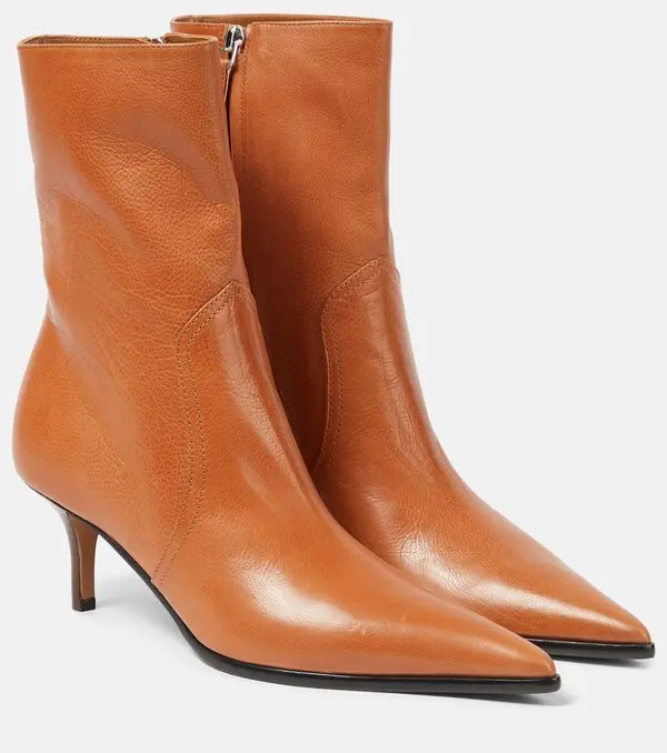 Paris Texas Ashley Leather Ankle Boots - Brown