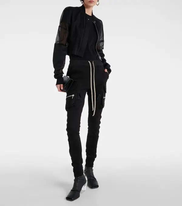 Rick Owens Stretch Leather Ankle Boots