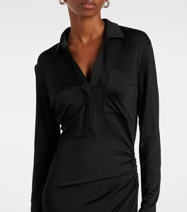 Tove Iana V-neck Maxi Dress In /grizzly - Black