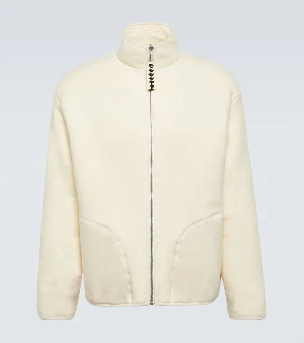 JIL SANDER Cotton Fleece Zip-up Jacket