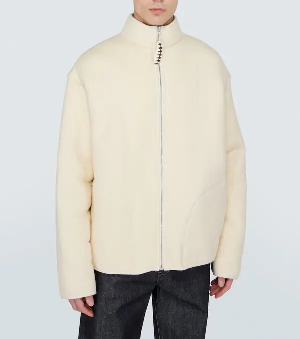 JIL SANDER Cotton Fleece Zip-up Jacket