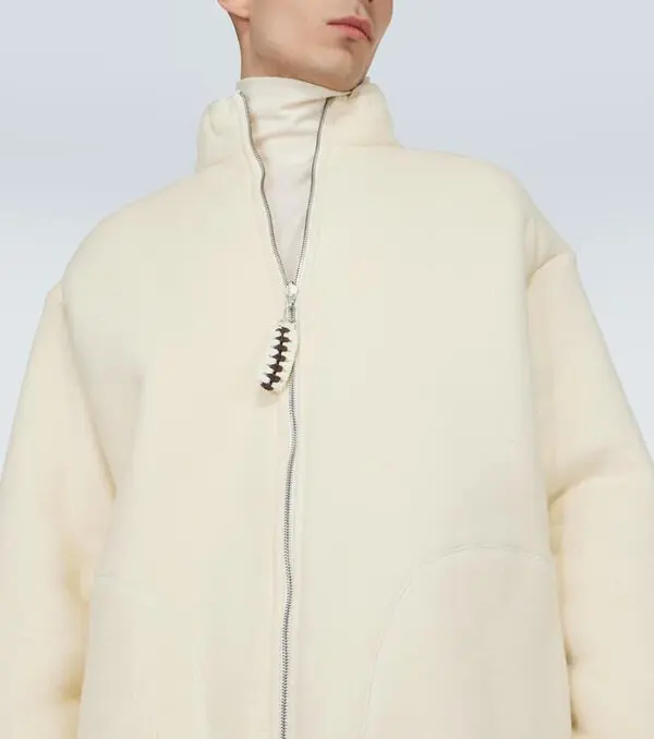 JIL SANDER Cotton Fleece Zip-up Jacket