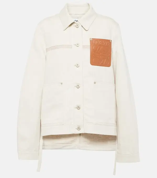 Loewe Cotton And Linen Jacket - White