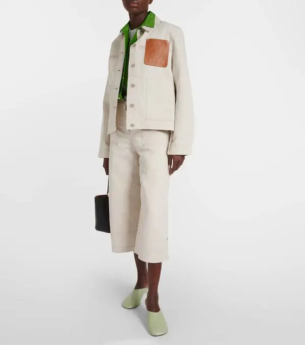 Loewe Cotton And Linen Jacket - White