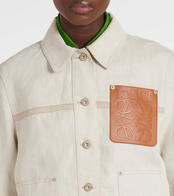 Loewe Cotton And Linen Jacket - White