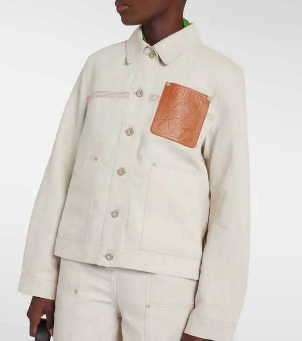 Loewe Cotton And Linen Jacket - White